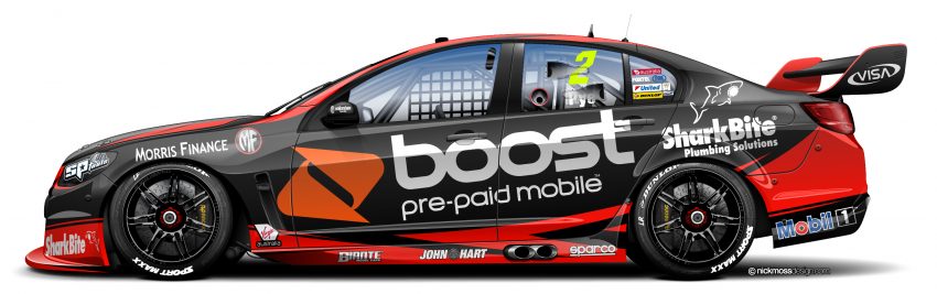 Boost mobile branding on HSV V8 Supercars at the Formula 1 Grand Prix ...