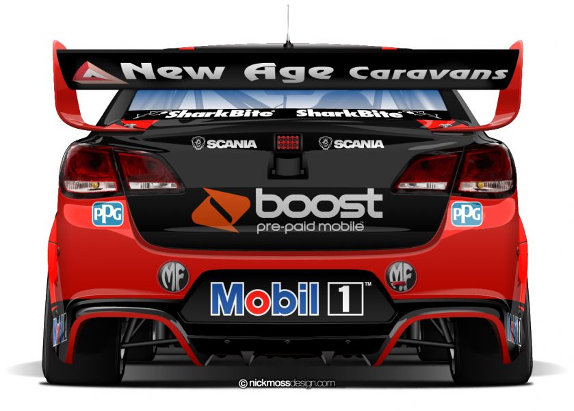 Boost mobile branding on HSV V8 Supercars at the Formula 1 Grand Prix ...