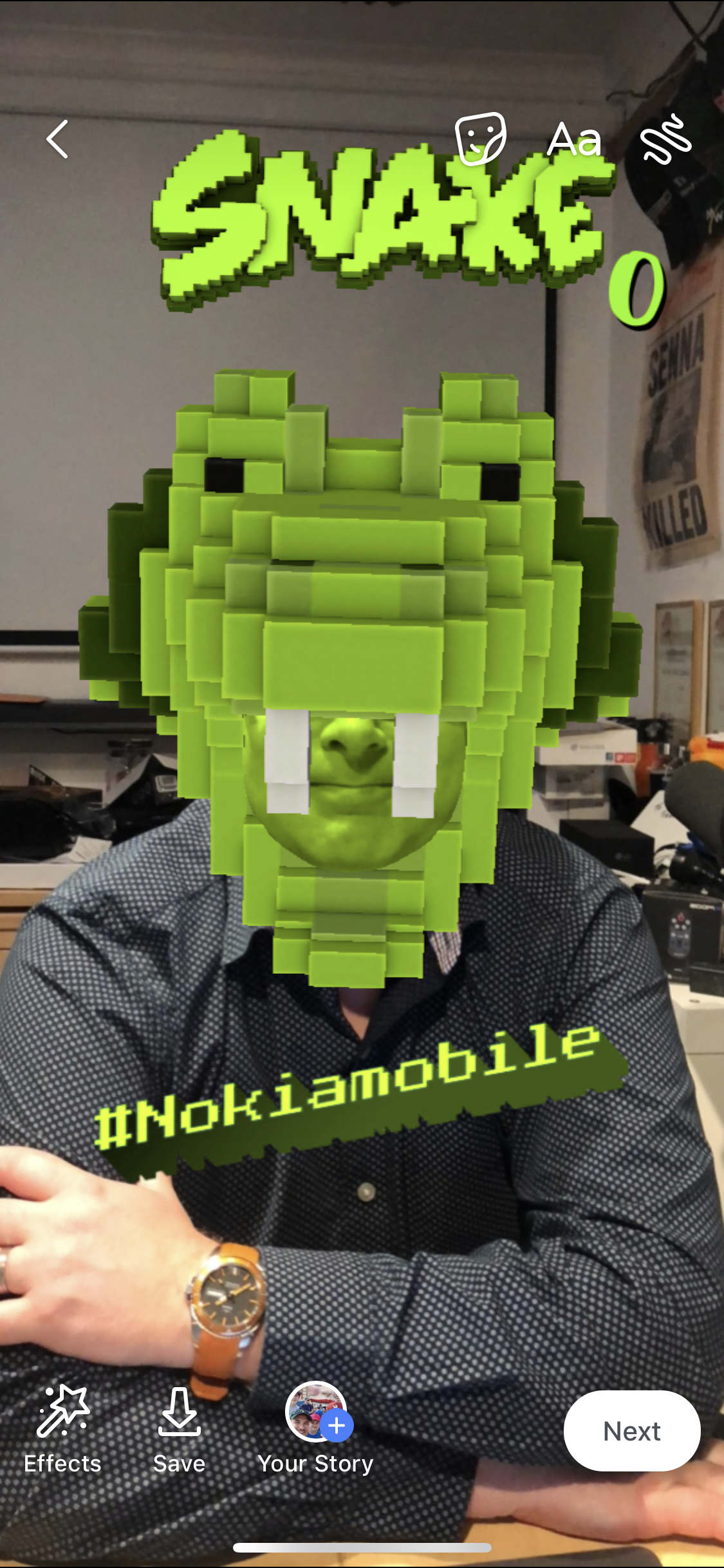 Become Nokia's famous SNAKE with a new Facebook Camera feature. » EFTM