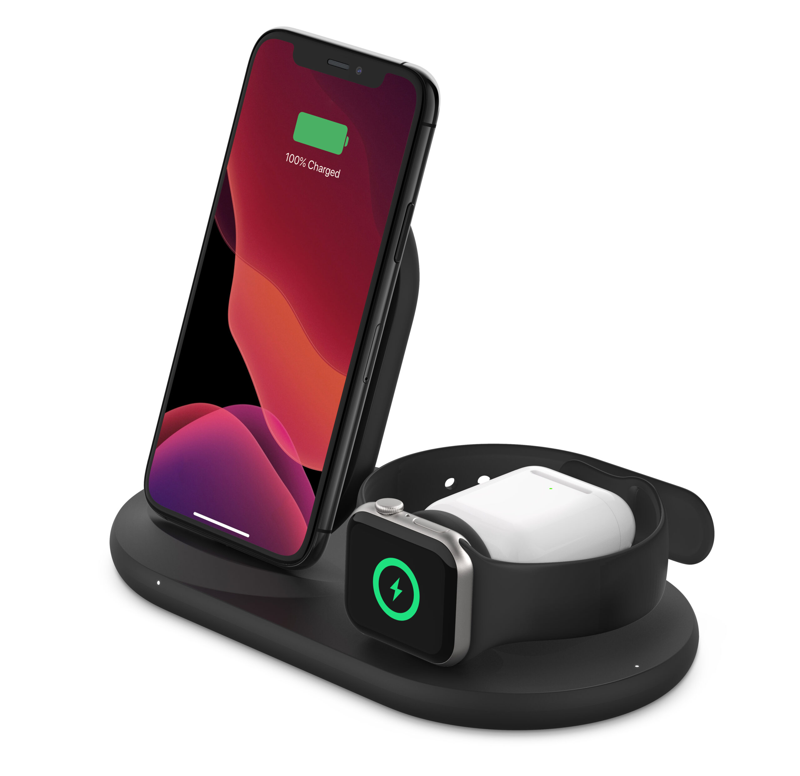 BOOST↑CHARGE™-3-in-1-Wireless-Charger-for-iPhone-Apple-Watch-AirPods-4 ...