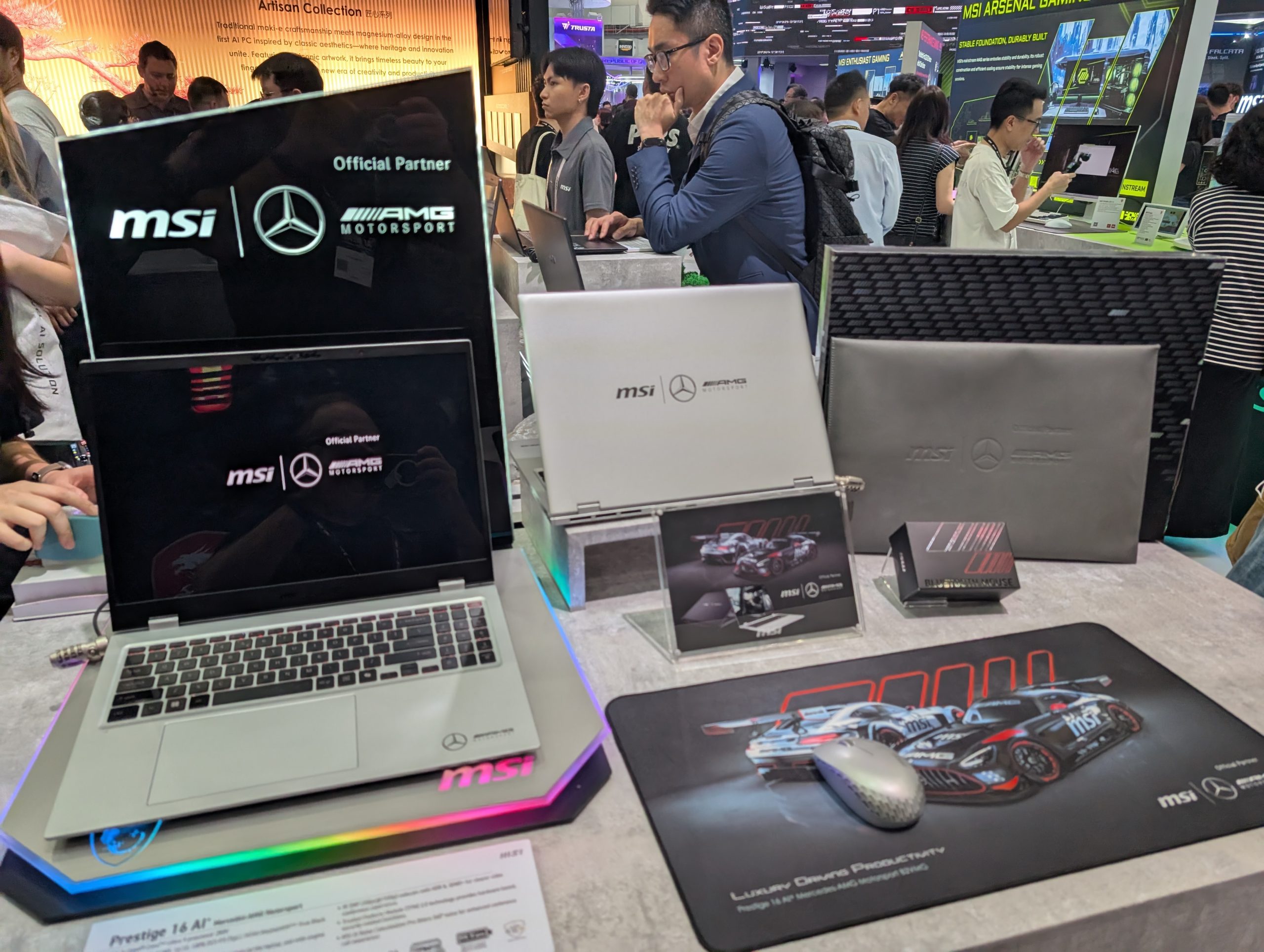 MSI shows off new Mercedes-AMG themed laptops, alongside new Prestige ...