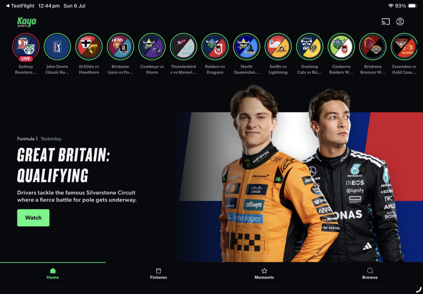 Kayo re-thinks the Mobile experience with social media style highlights ...